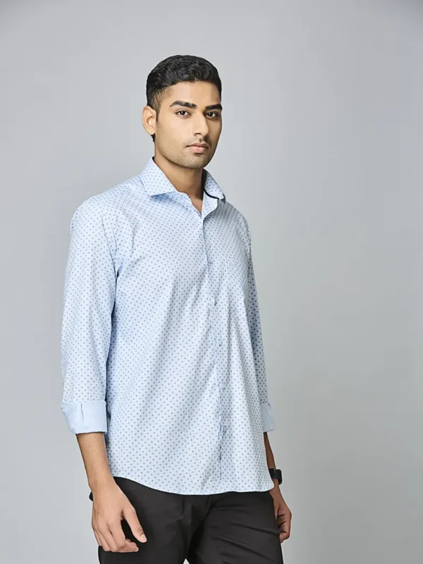 Urban Edge Micro-Print Shirt - Double Bull